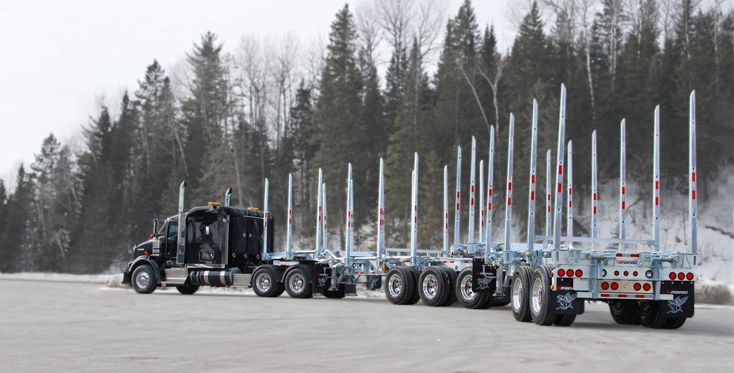 POWERWING B-Train Log Trailer | Manac