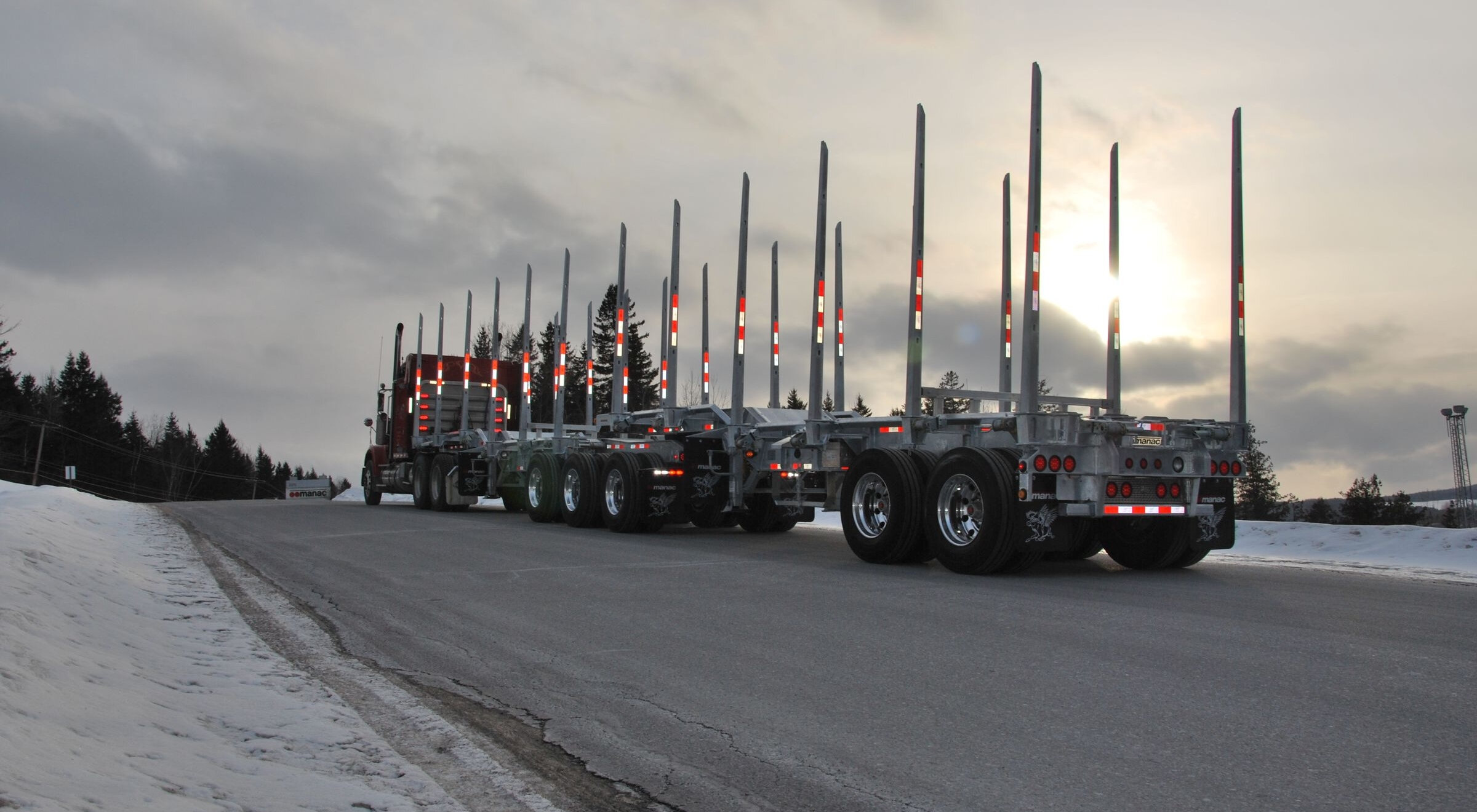 POWERWING B-Train Log Trailer | Manac